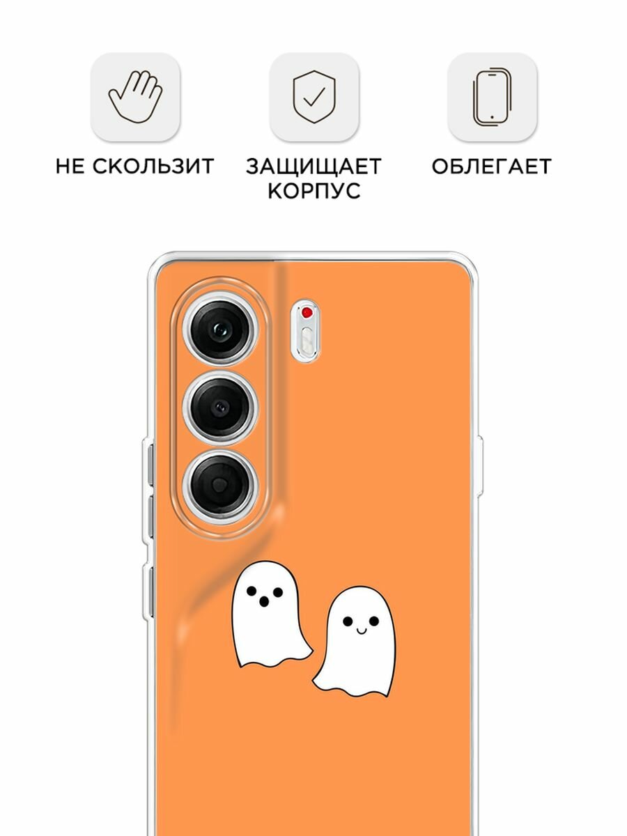 Чехол на Tecno Camon 40 Pro / Текно Камон 40 Про с принтом Cute ghosts — фото 1