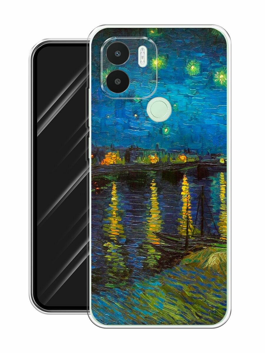 Чехол на Xiaomi Redmi A1+/Redmi A2+/Poco C51/C50 / Редми A1+ с принтом ночь над Роной — фото 1
