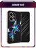 Чехол на Honor 400 / Хонор 400 с принтом "Синий цветок на черном"