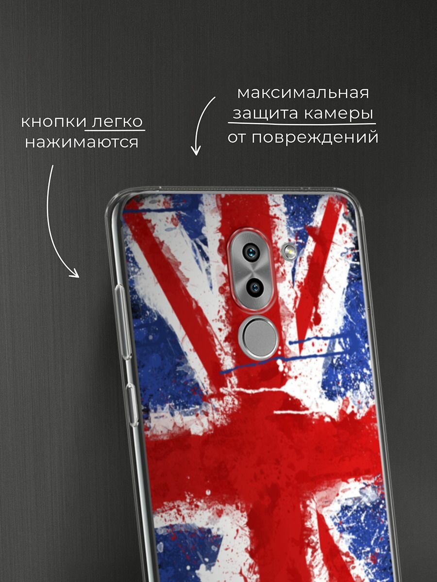 Чехол на Honor 6X / Хонор 6Х с принтом "Флаг Великобритании 2" — фото 1