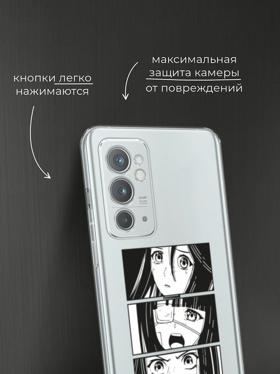 Чехол на OnePlus 9RT / ВанПлас 9RT с принтом "Tokyo girls", прозрачный — фото 1