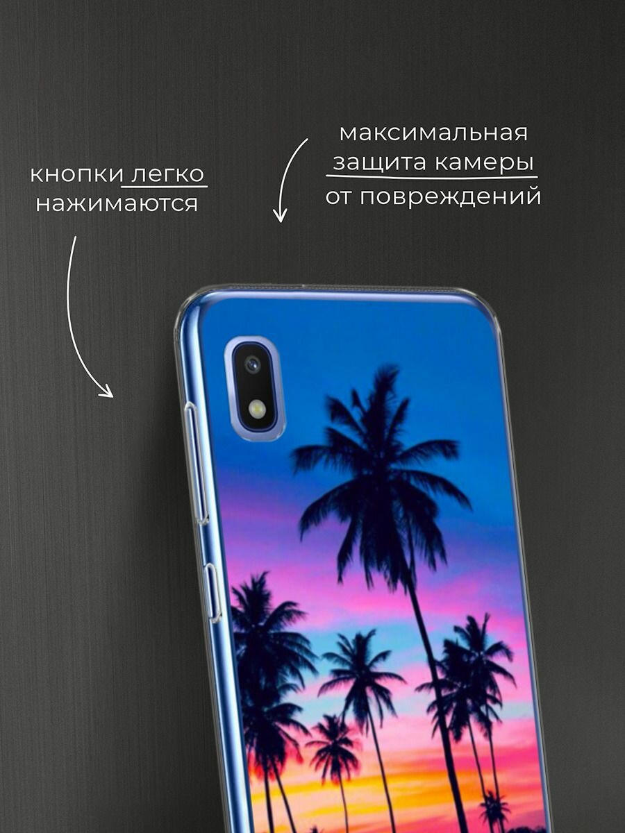 Чехол на Samsung Galaxy A10 / Самсунг Галакси А10 с принтом "Закат 5" — фото 1