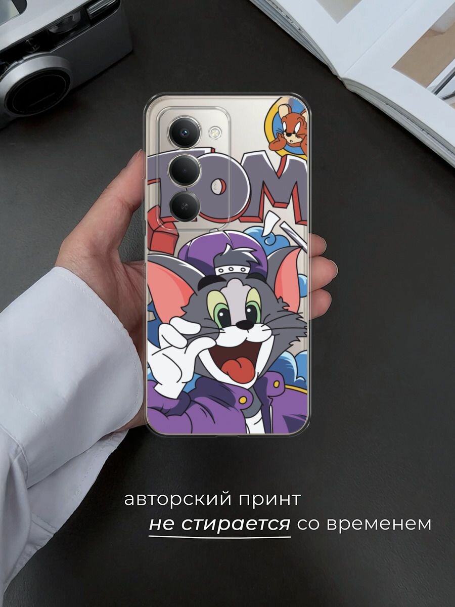 Чехол на Xiaomi Redmi 15 / Сяоми Редми 15 с принтом "Том в кепке", прозрачный — фото 1