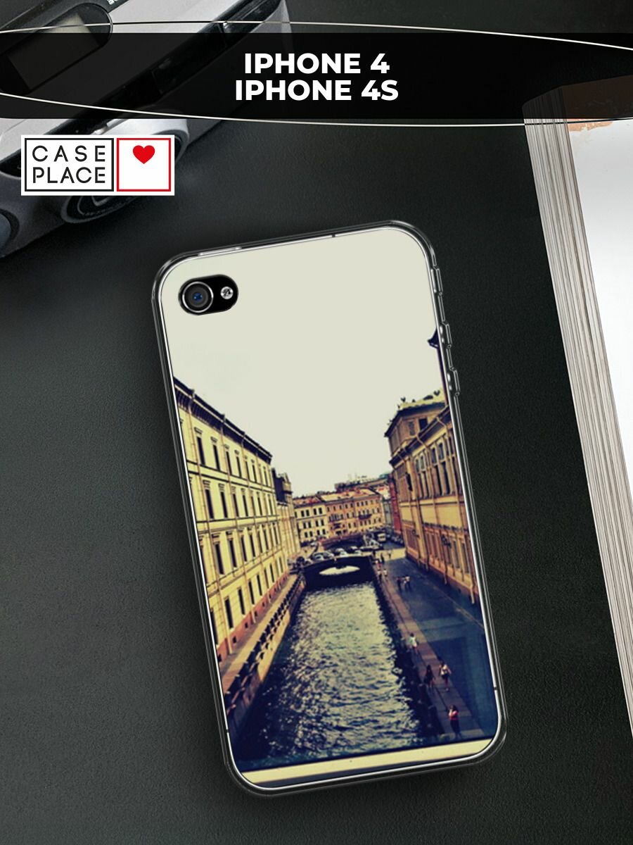 Чехол на Apple iPhone 4/4S / Айфон 4/4S с принтом "Санкт-Петербург"