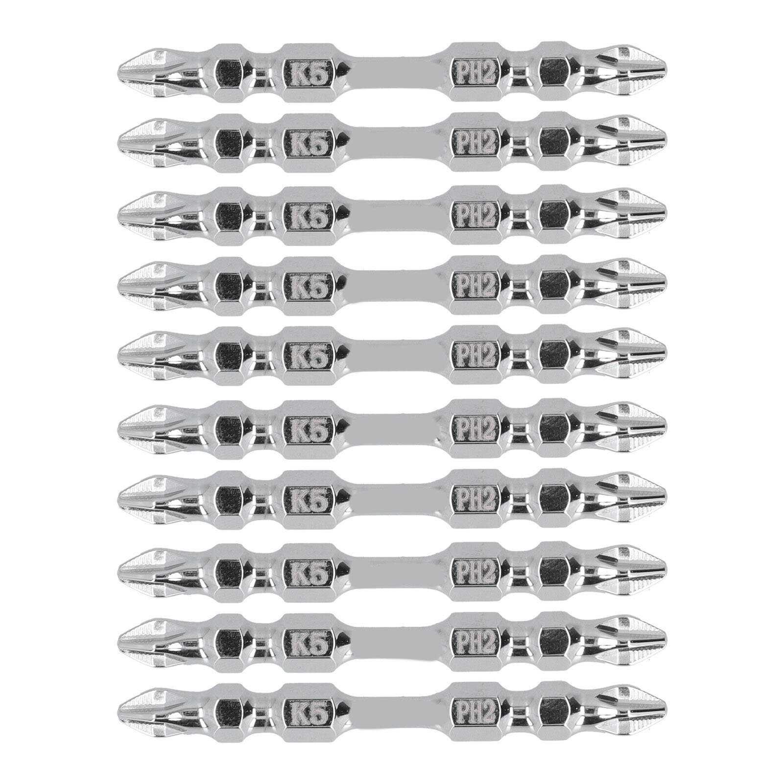 10 шт. двухсторонних крестовых бит K5, магнитные, для ударных дрелей
