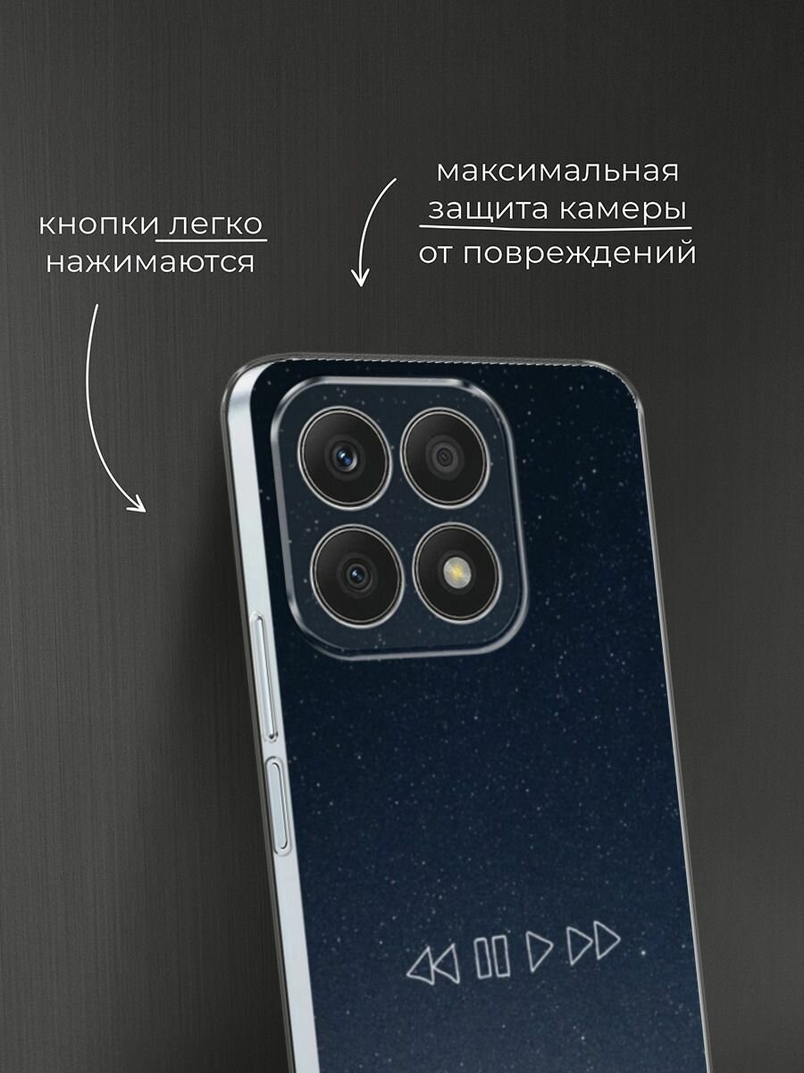 Чехол на Honor X8A / Хонор X8A с принтом "Космическая музыка" — фото 1