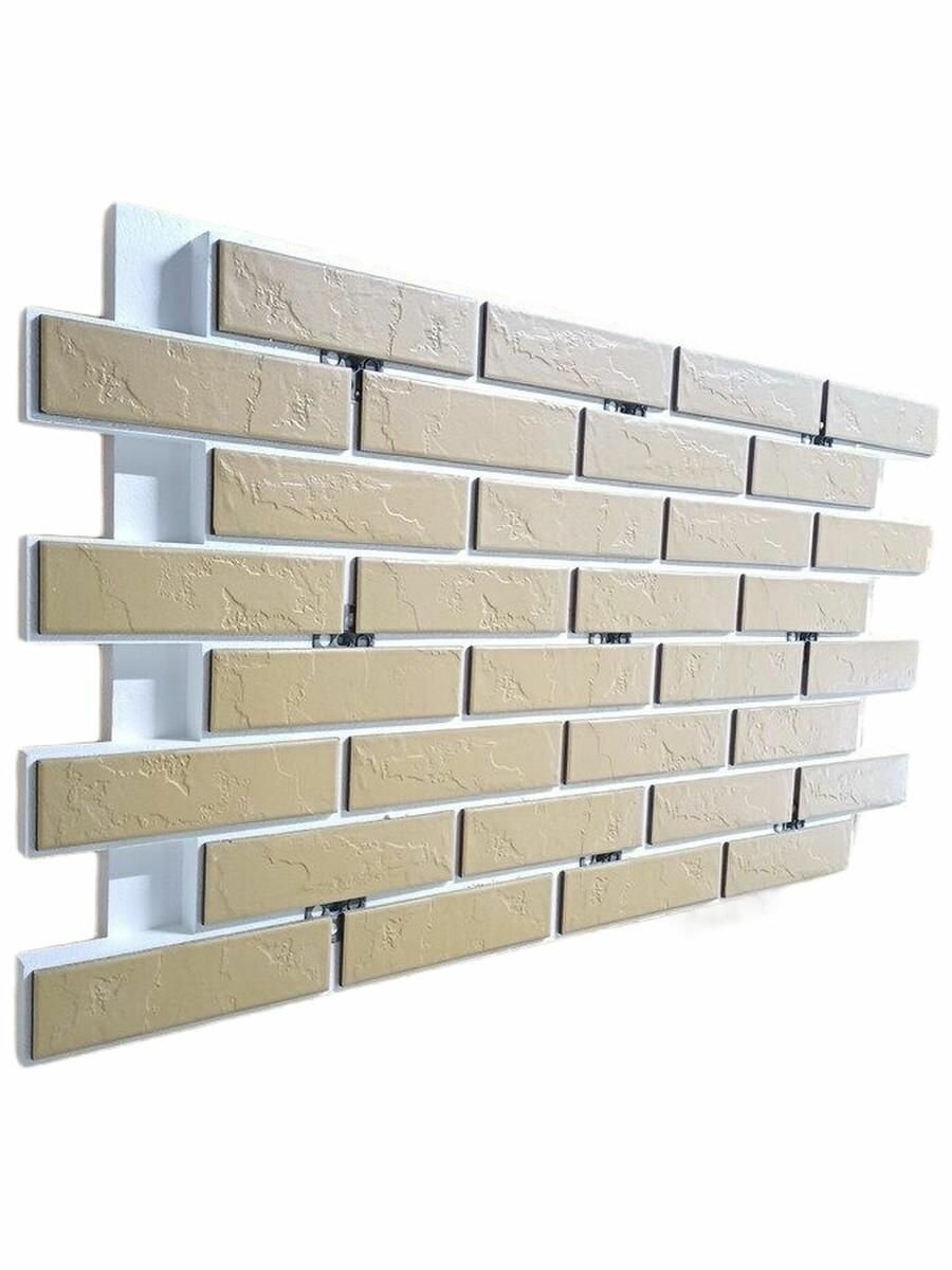 Фасадная панель Клинкерплюс "Техас3", с клинкерной плиткой, влагоустойчивая, негорючая