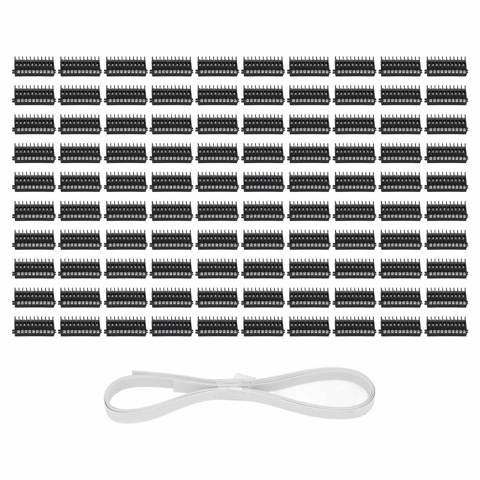 100 шт. клеммная колодка, высокая прочность, хорошая электропроводность, комбинированная двухслойная клемма для проводки