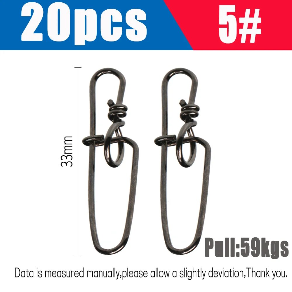 Булавки для рыбалки 5#, 20pcs, размер 5