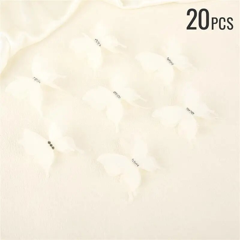 Триёхслойные 3D бабочки из пряжи 20 шт.