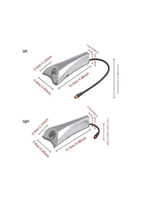 X1669 Inokım Oxo Ox Electric Scooter Передний фонарь высокой яркости LED Декоративный светильник Аксессуары левый