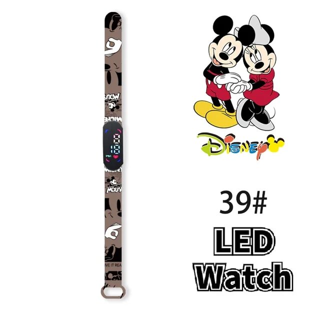 Браслет с изображением Микки и Минни Маус из мультфильма «Холодное сердце» с Дональдом Даком и светодиодными сенсорными часами для детей и школьников, спортивные электронные часы с мультяшным принтом, подарочная игрушка