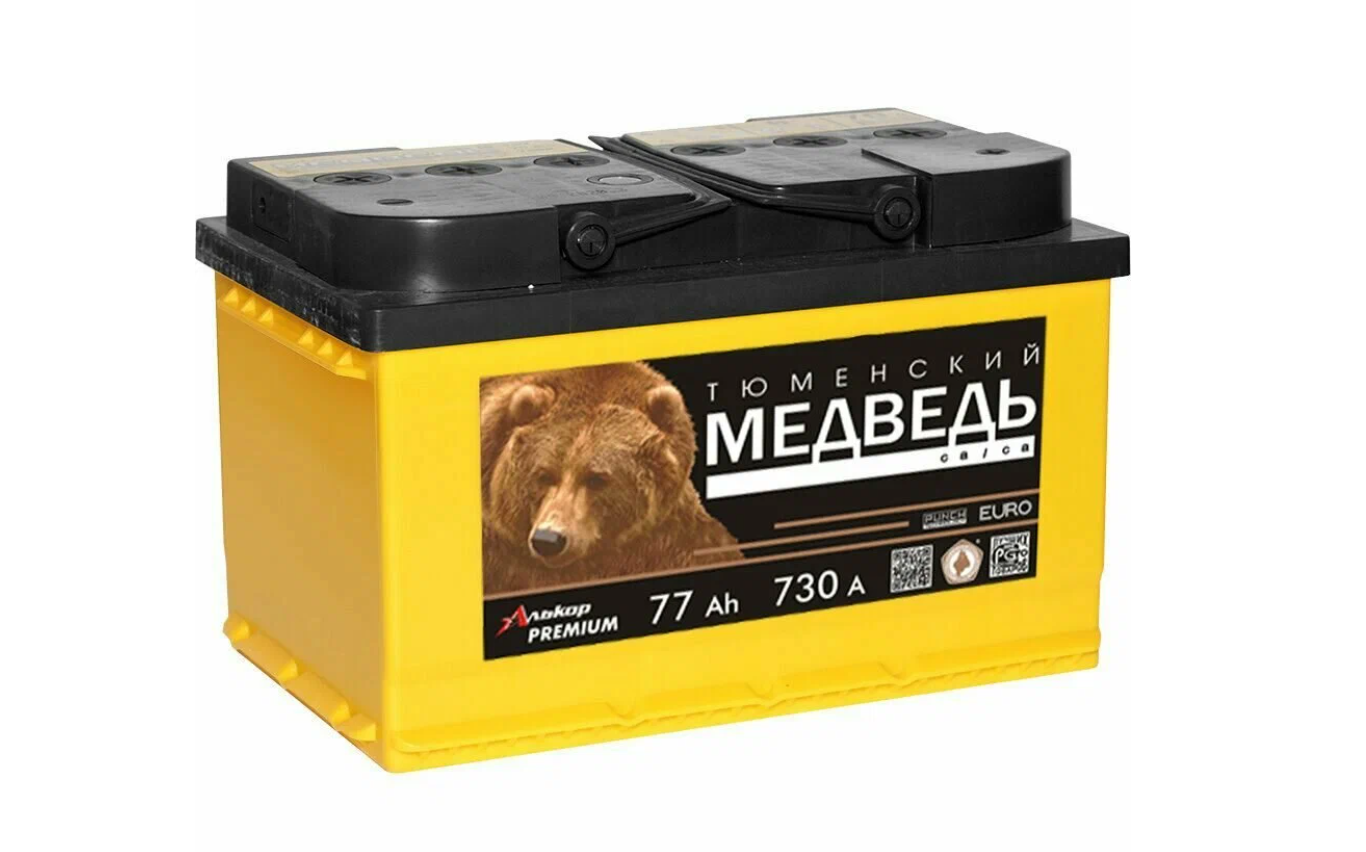 Аккумулятор тюменский медведь ca/ca 6ст-77.1 (l3/730en) 4607175658904