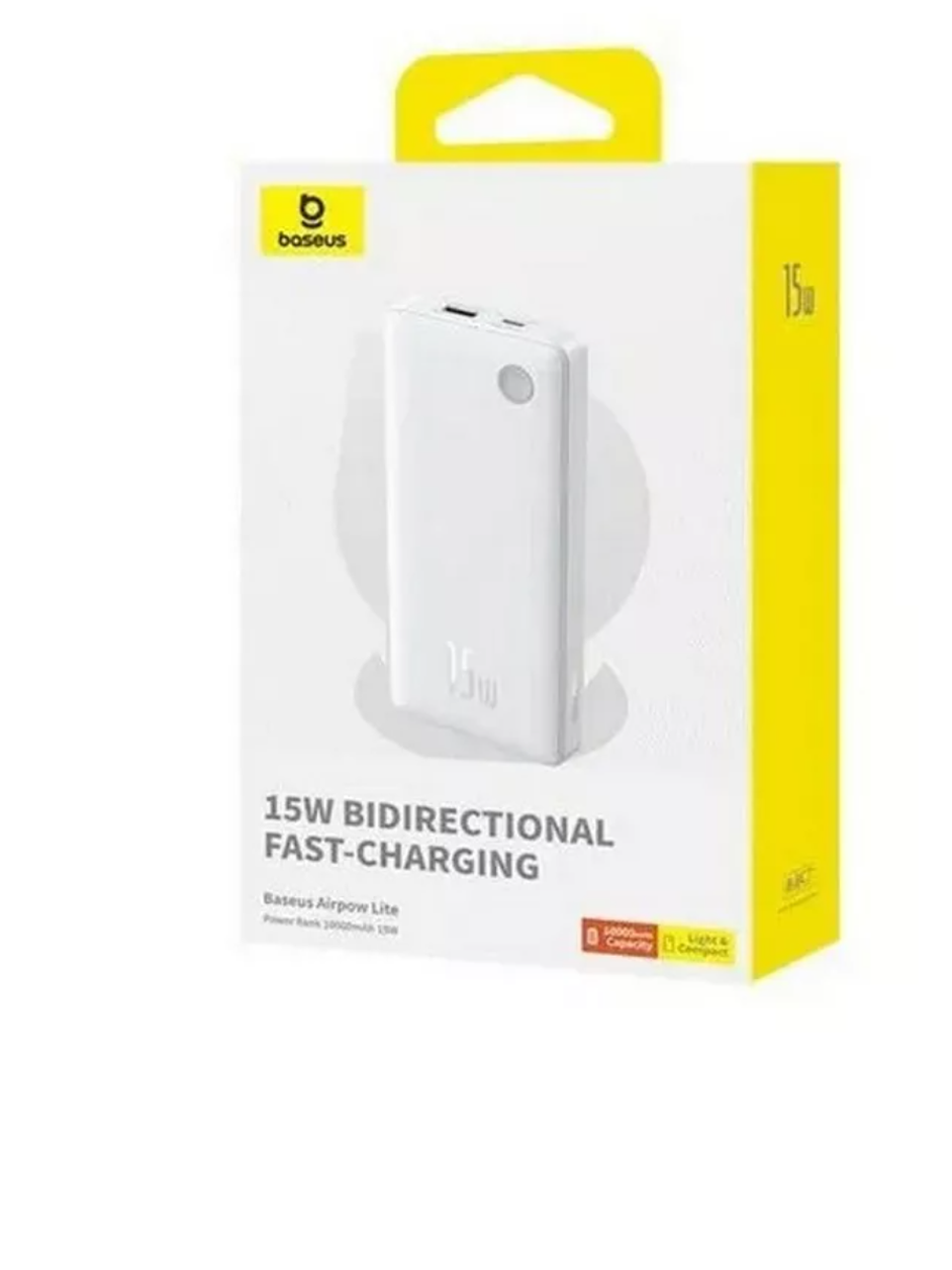 Внешний аккумулятор Baseus Airpow Lite 10000mAh 15W (P10067500213-00) белый