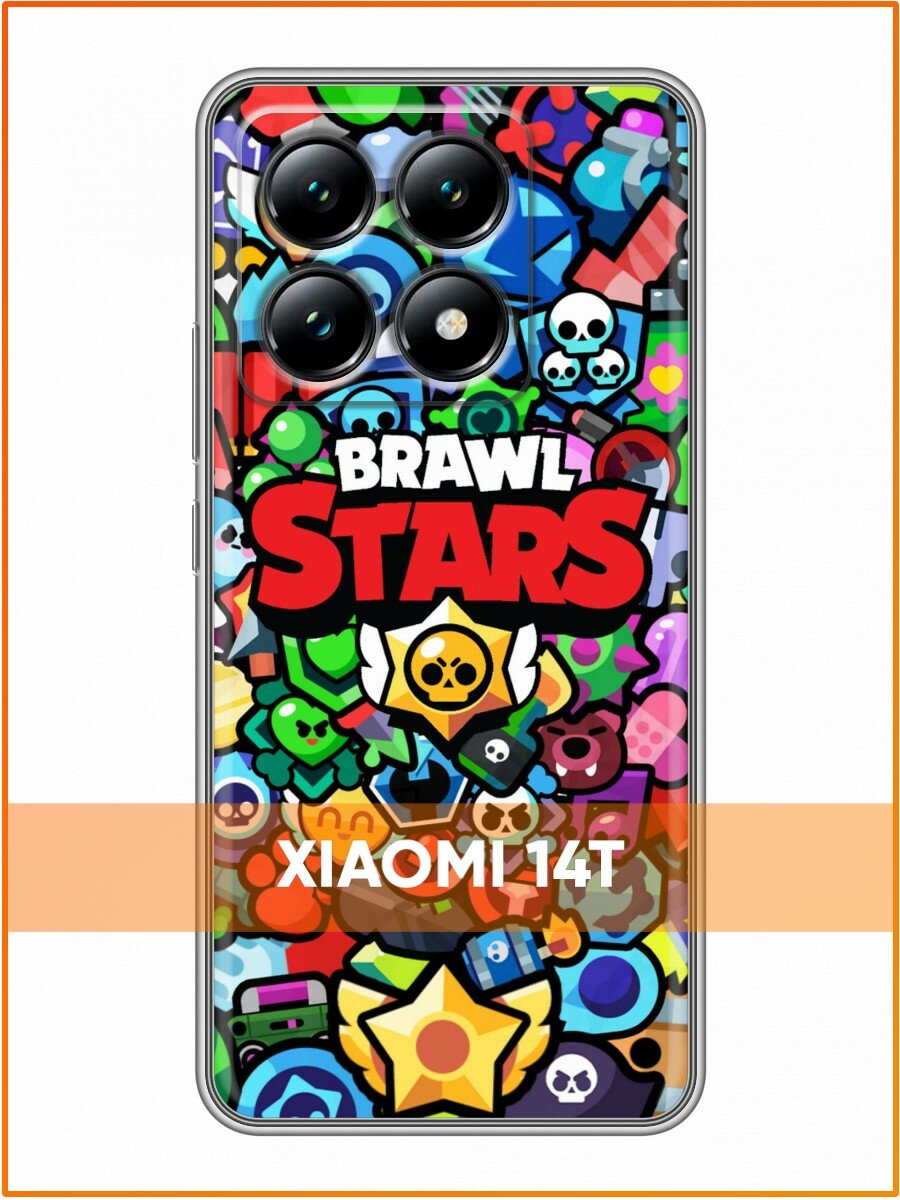 Чехол для Xiaomi 14T с принтом для мальчиков Brawl Stars (Сяоми 14Т)