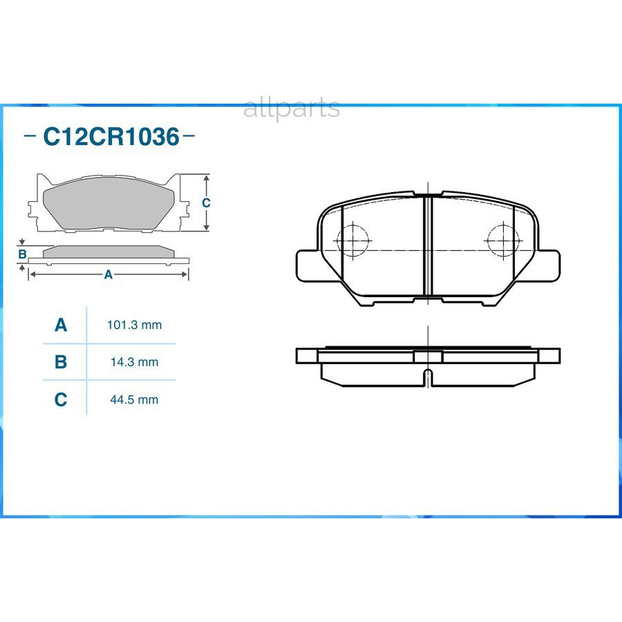 CWORKS C12CR1036 Колодки задние CWORKS C12CR1036