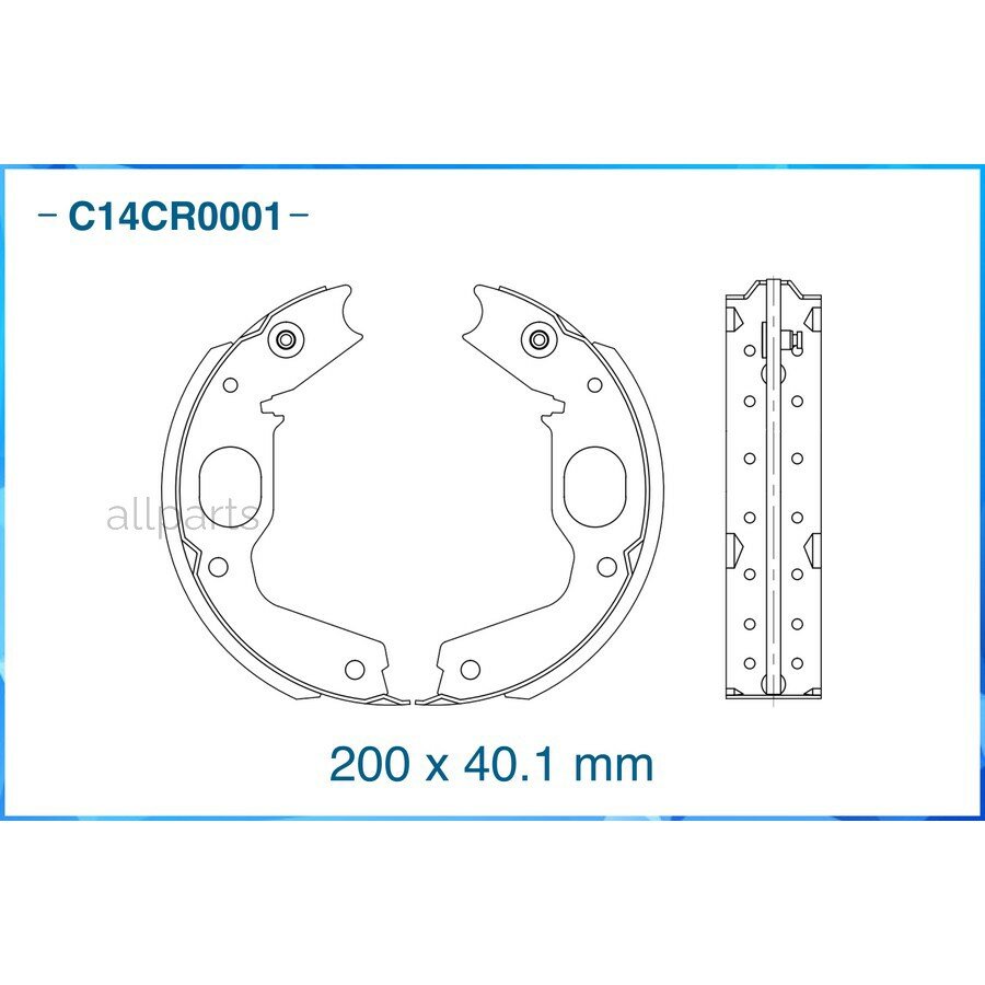 CWORKS C14CR0001 Колодки барабанные CWORKS C14CR0001
