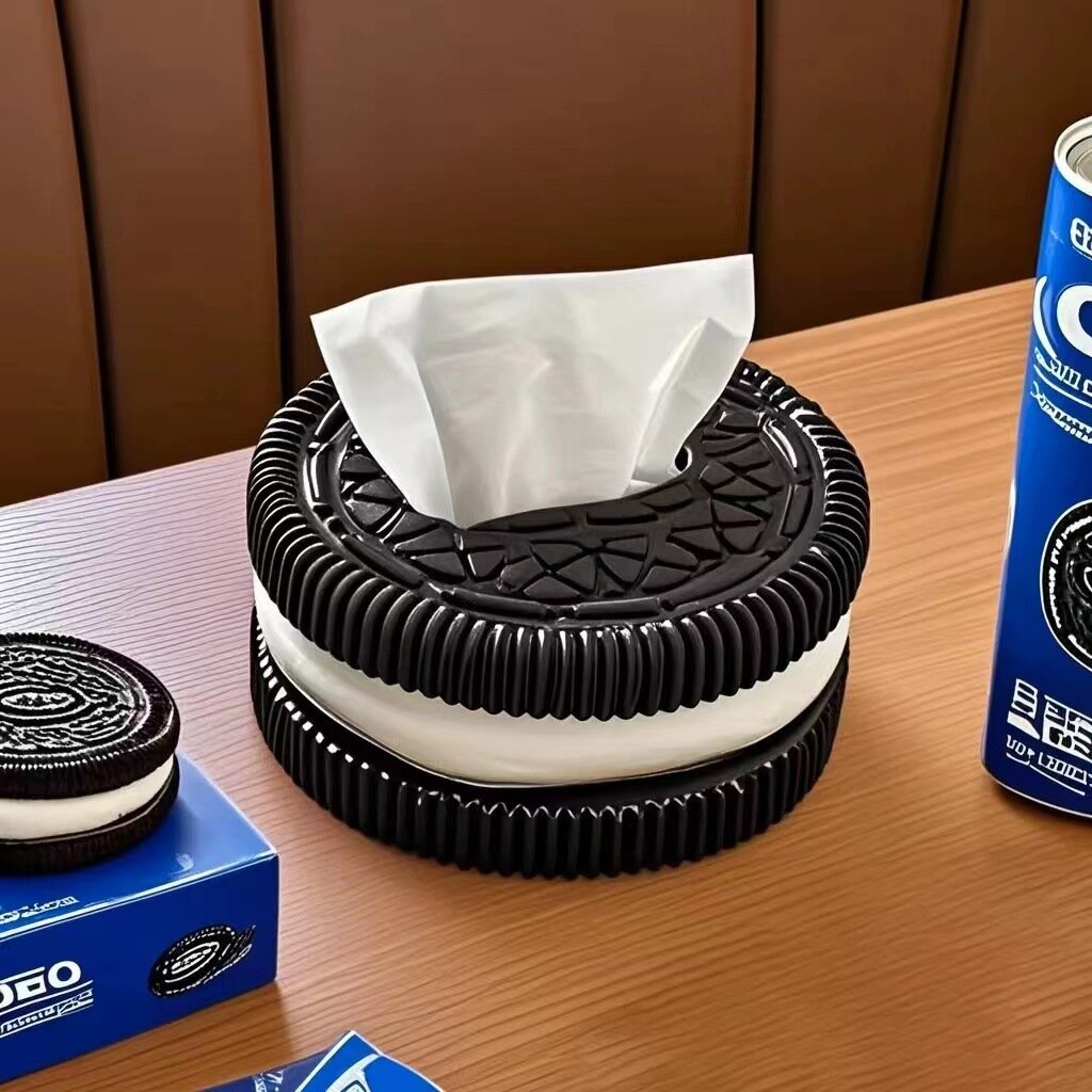 Oreo Коробка для салфеток в форме печенья, Черно-белый, 18x8.5cm