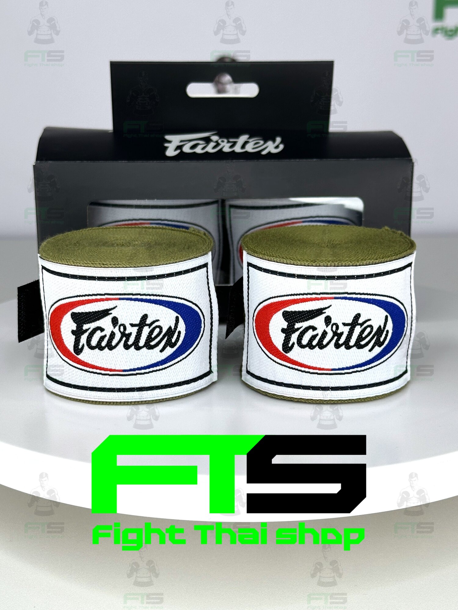 Боксерские бинты Fairtex HW2 4.5 метра для единоборств и ММА, цвет: хаки (оливковые)