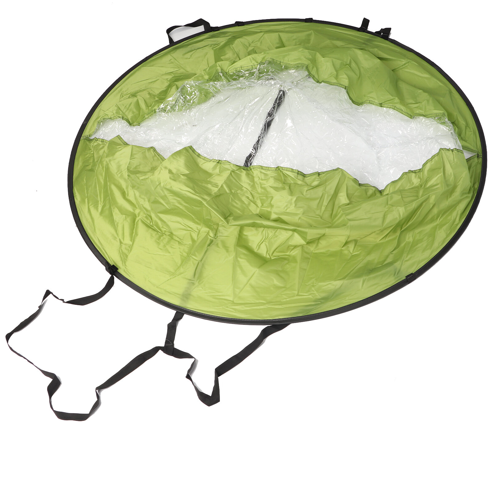108 см складного прозрачного окна Каяк парус с пакетом для хранения (зеленый)