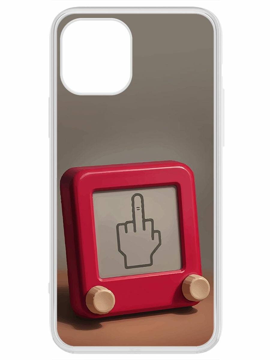Чехол-накладка Krutoff Clear Case Game over для iPhone 12, с рисунком, силикон