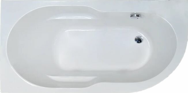 Акриловая ванна Royal Bath Azur RB 614200 L без опоры 140x80 см, угловая, левая, пристенная, белая, асимметричная