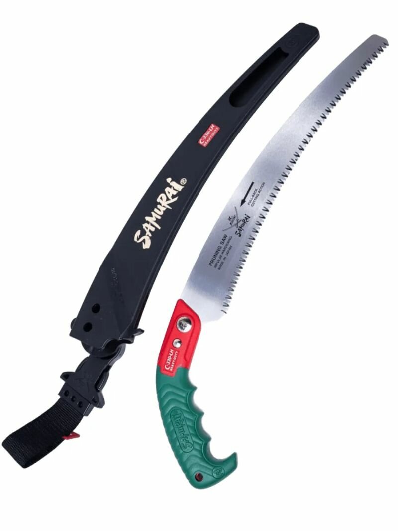 SAMURAI, Япония. Пила усиленная изогнутая, 330 мм, в чехле с поясным креплением. Модель C-330-LH2, серия ICHIGEKI, Samurai, Япония
