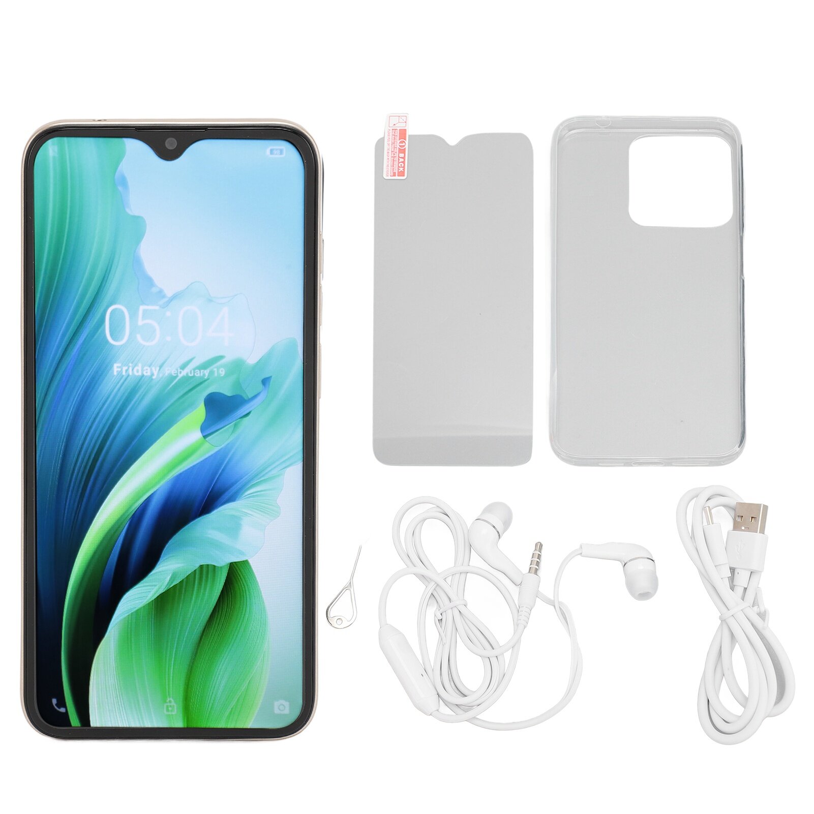 Смартфон Android 13: 6.28 экран, 6/64 ГБ, 4G LTE, два слота SIM, золотой