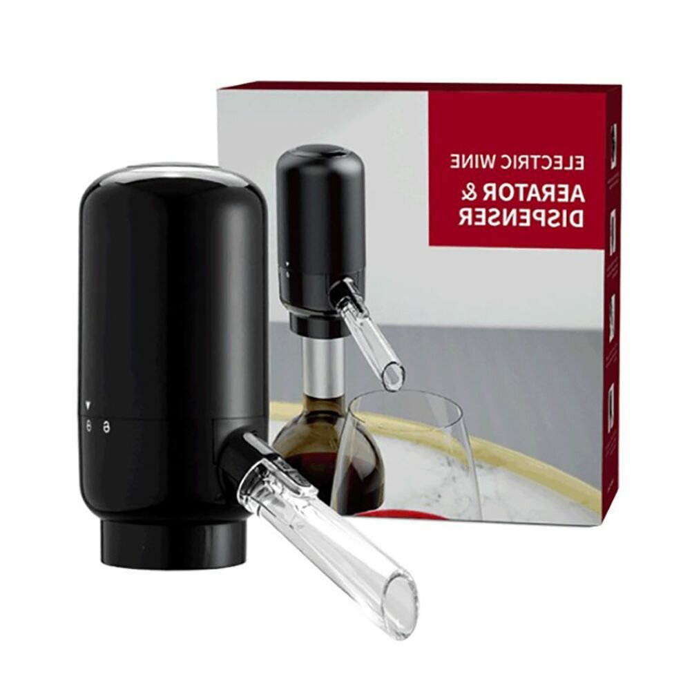 Электрический аэратор для вина с автоматической подачей, работает на батарейках, ускоряет процесс насыщения вина кислородом