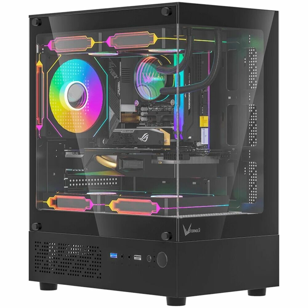 Корпус MicroATX Minitower Formula Crystal Z1CM Plus Black AR
