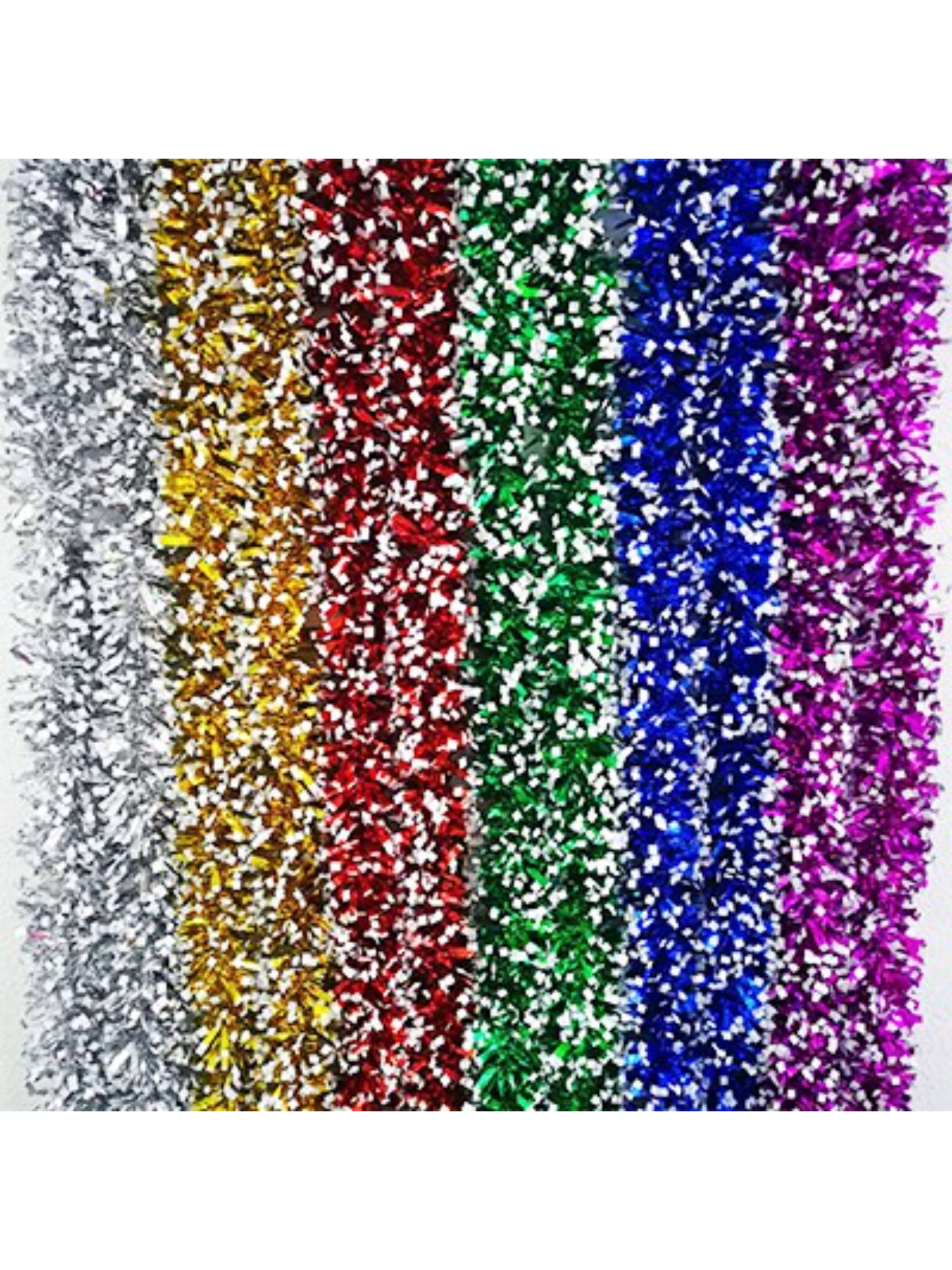 Мишура "Цветные квадраты", 8 см х 240 см, 1 штука, в ассортименте