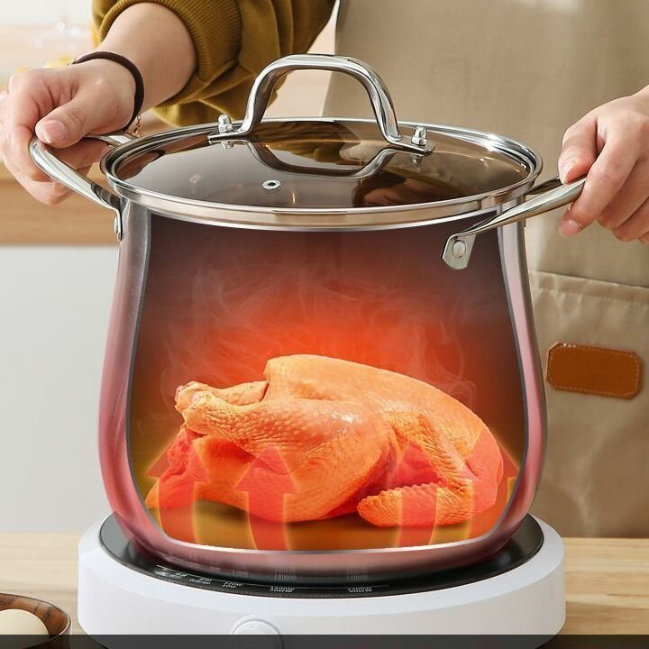 Кастрюля, Нержавеющая сталь, 6 л, 1 шт