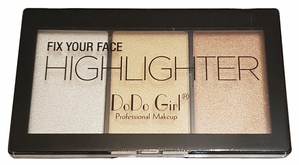 Палетка хайлайтер DoDo Girl Highlight Fix Your Face, 3 цвета, набор 01