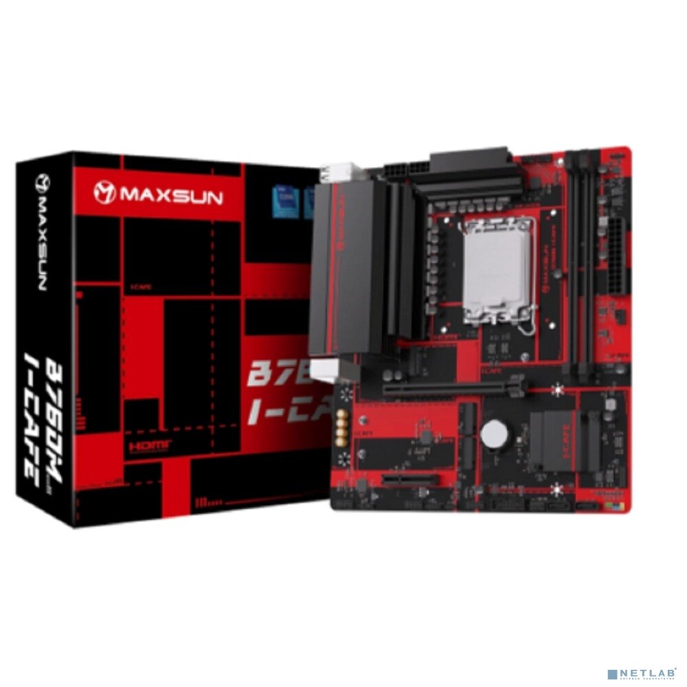 MAXSUN MS-B760M I-CAFE (Socket 1700, mATX, 2*DDR5(96Gb),