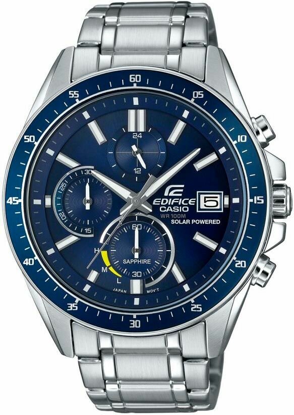 Наручные часы CASIO, серебряный, синий