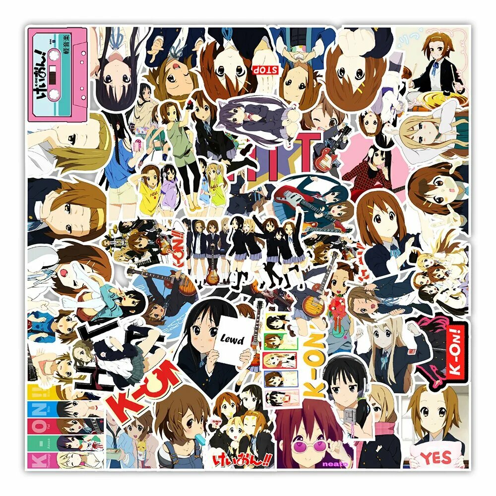 Набор стикеров Kawaii Anime K-On Bandai 50PCS