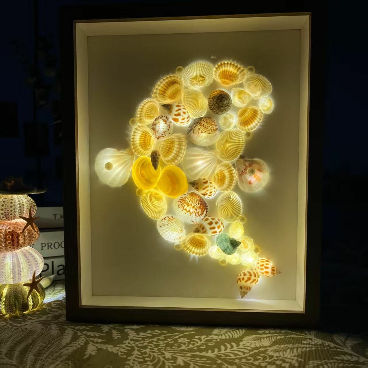 Рамка для фото в виде ракушки с китом, ощущение премиум-класса/nuclear explosion lamp DIY Материал /ночник