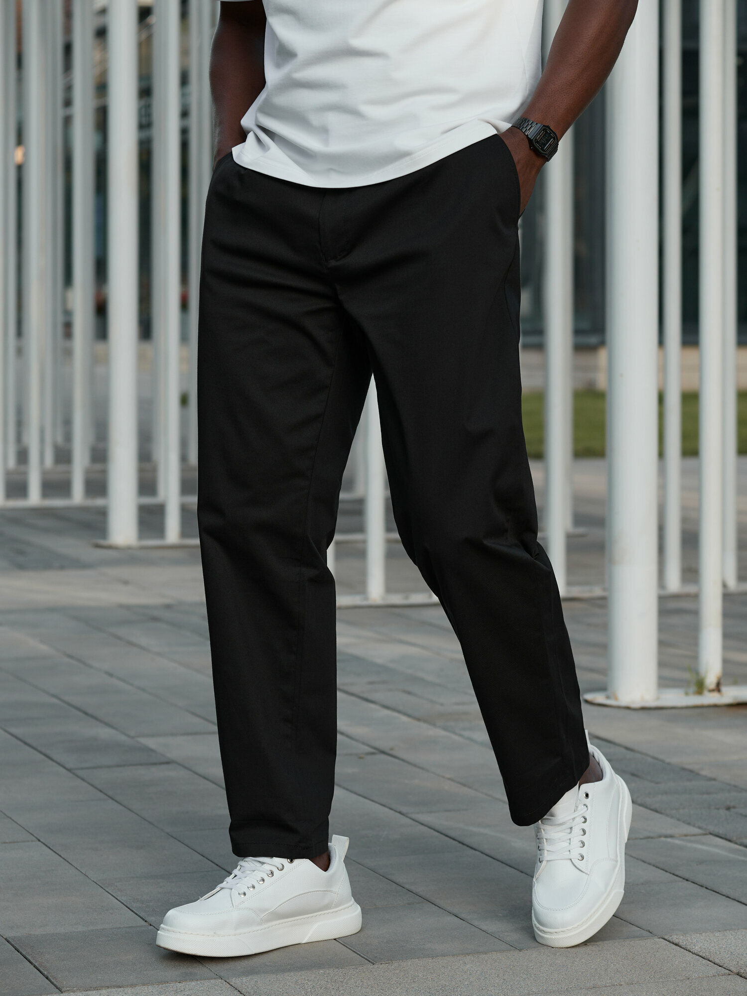 Брюки чинос классические широкие