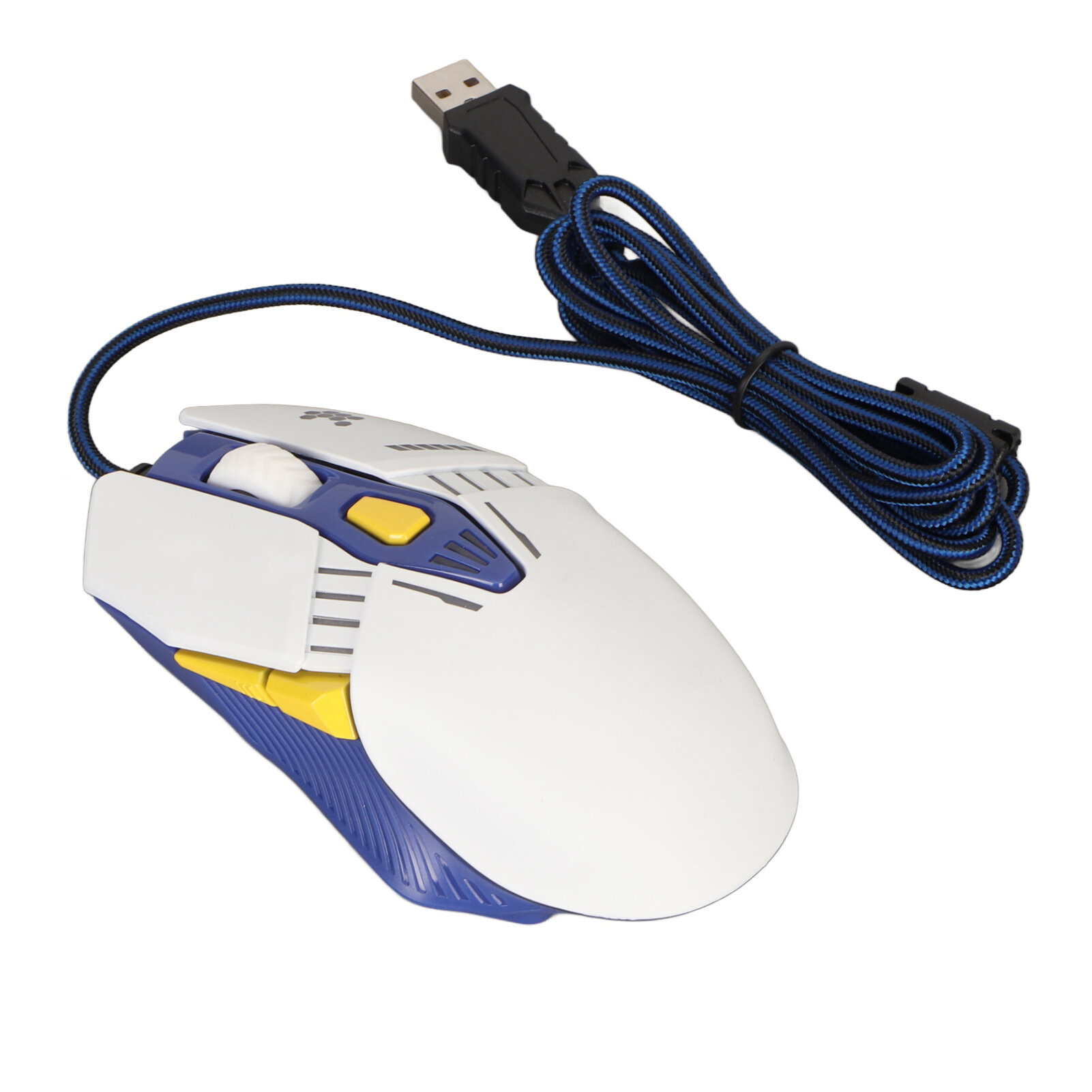 RGB Gaming Mouse 7200 DPI Программируемые кнопки режимы подсветки поддержка программного обеспечения DIY Rapid Fire Button Wired Game Mouse White