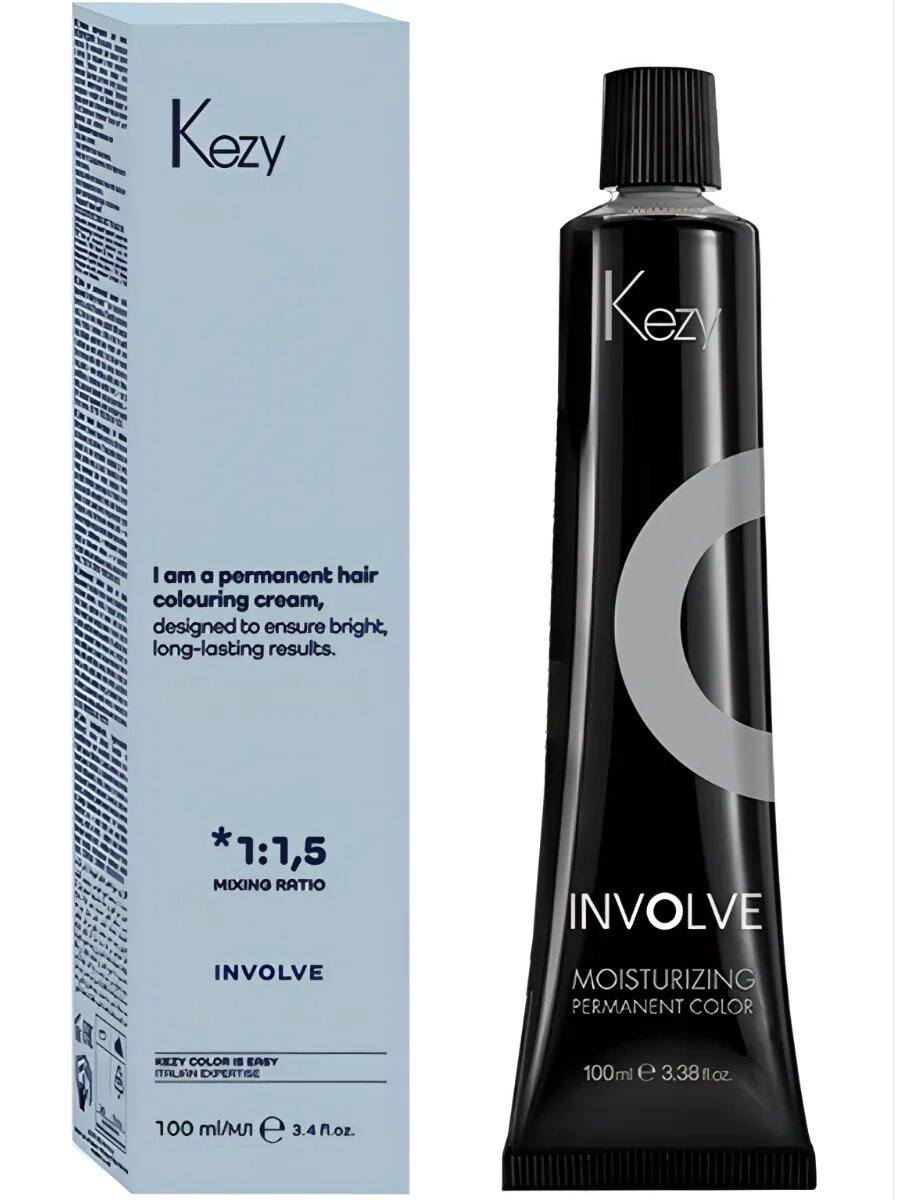 Крем-краска KEZY "Involve", увлажняющая, стойкая, без аммиака, 5.1