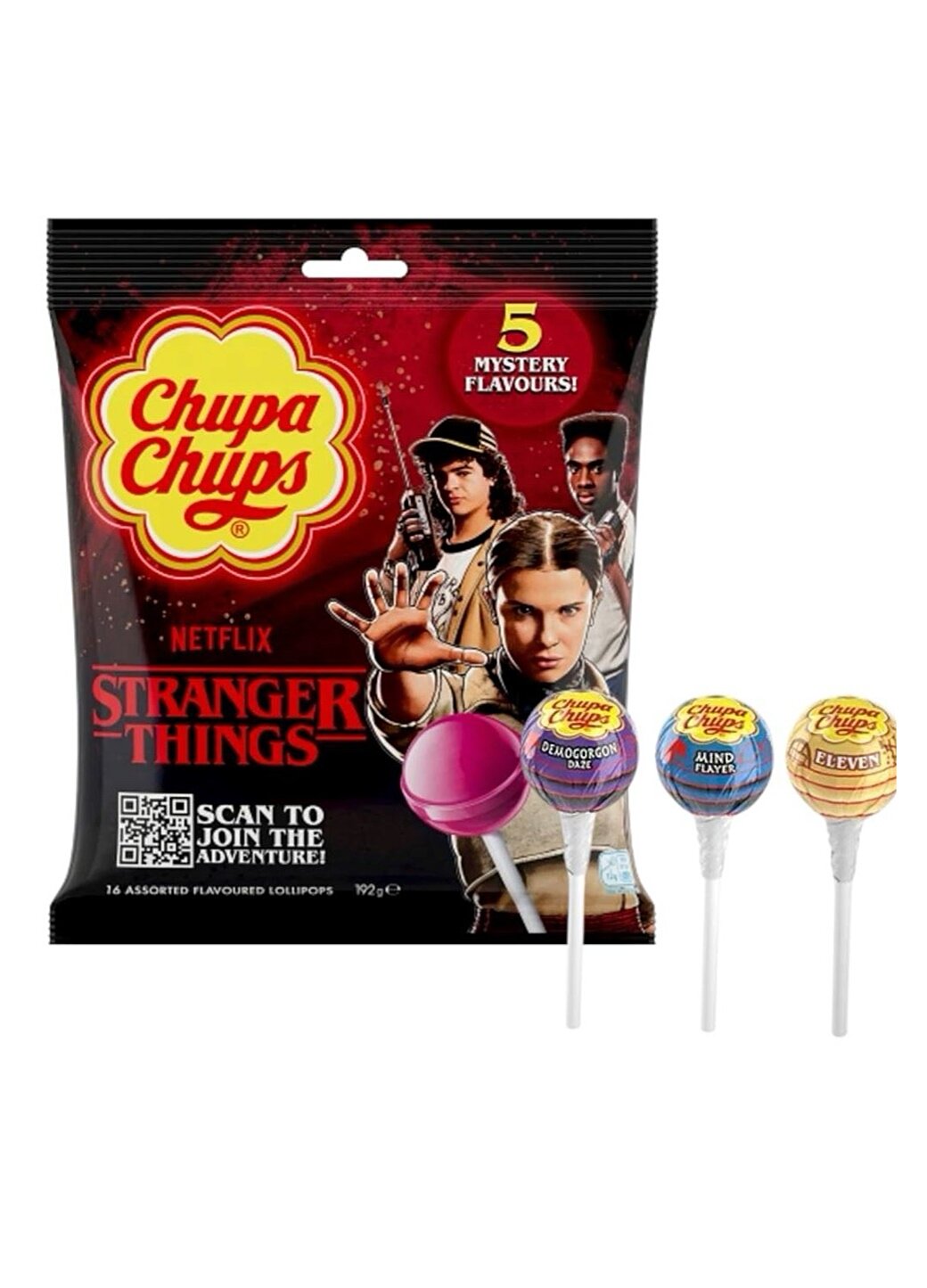 Chupa chups Stranger Things 5 flavours / Чупа-чупс Очень странные дела 5 вкуса, 120 гр