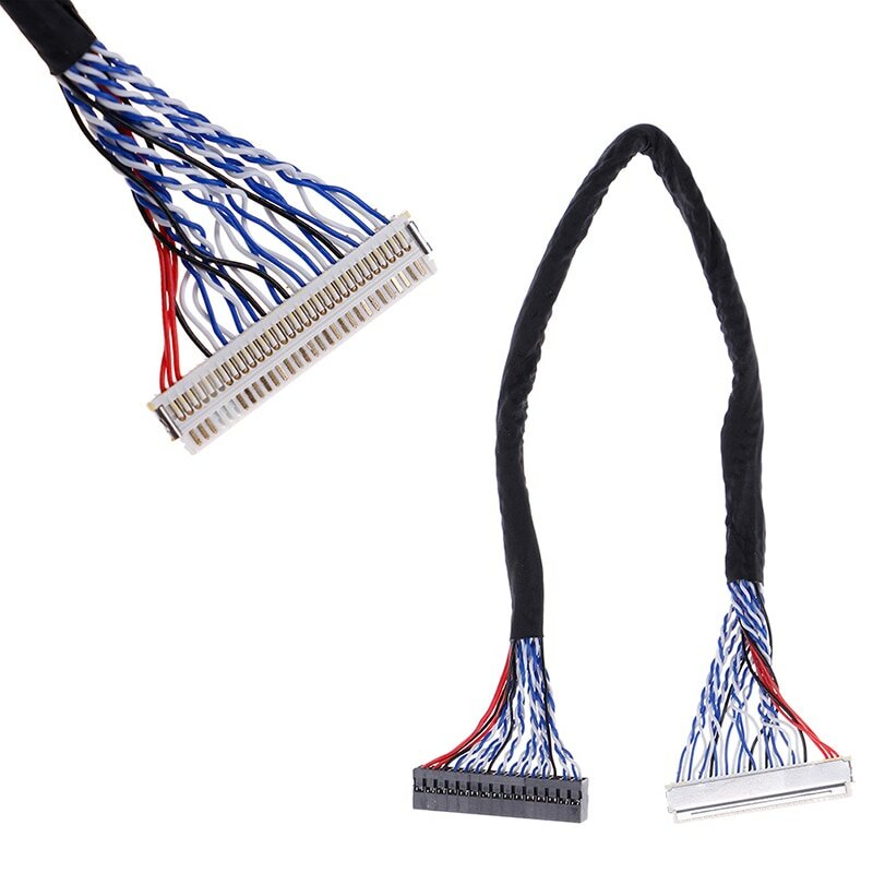 1 шт. x LVDS-кабель 8-битный LVDS-кабель FIX-30 Pin 2ch для 17 19 22 26 дюймов ЖК-/светодиодной панели контроллера 25 см