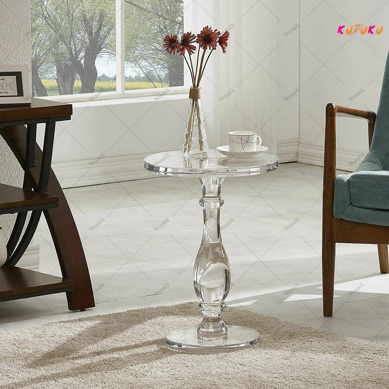 Эксклюзивный стол журнальный из акрила, прикроватная тумба современная