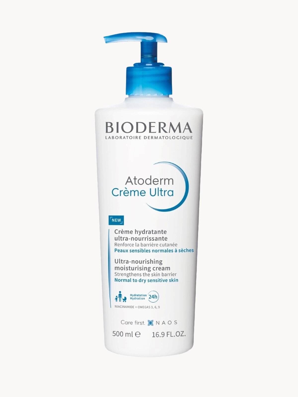 BIODERMA Atoderm Ultra Крем для увлажнения нормальной и сухой кожи лица и тела, 500 мл
