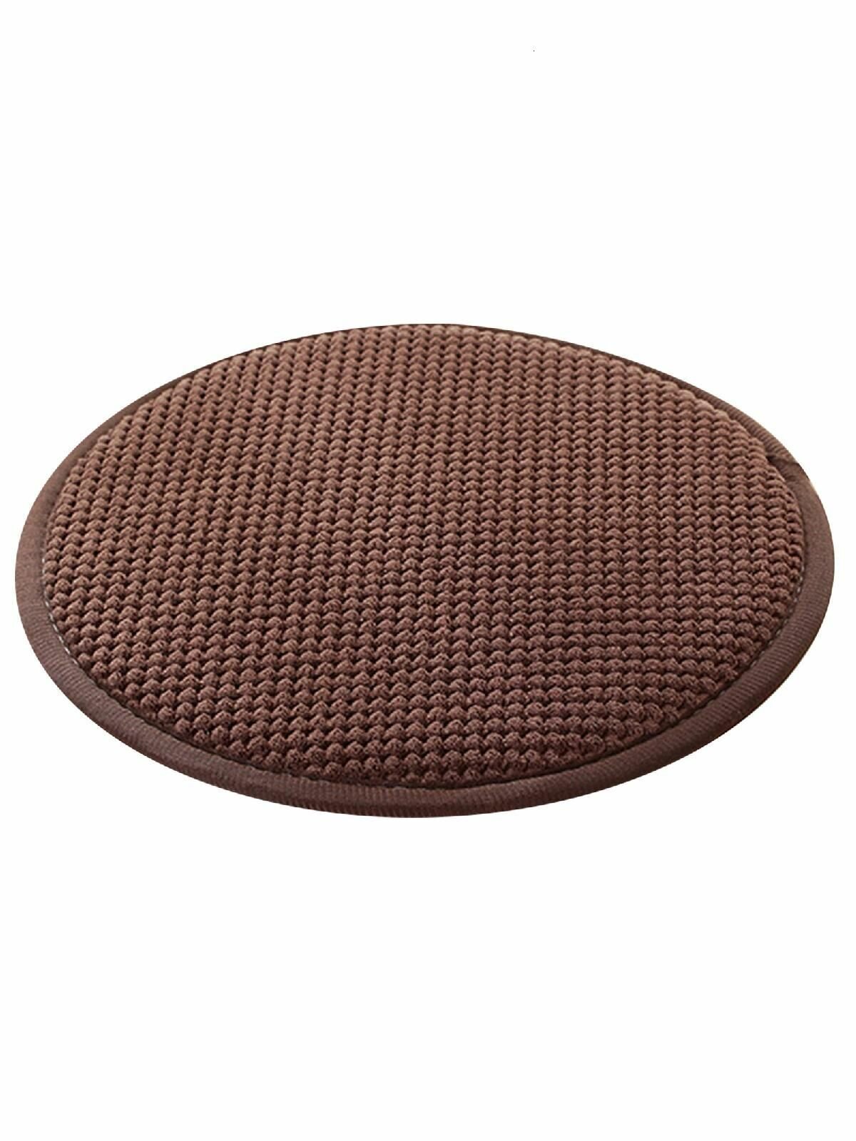 Подушканастул, Утолщенная нескользящая подушка для стула круглая подушка-коричневый-30 см