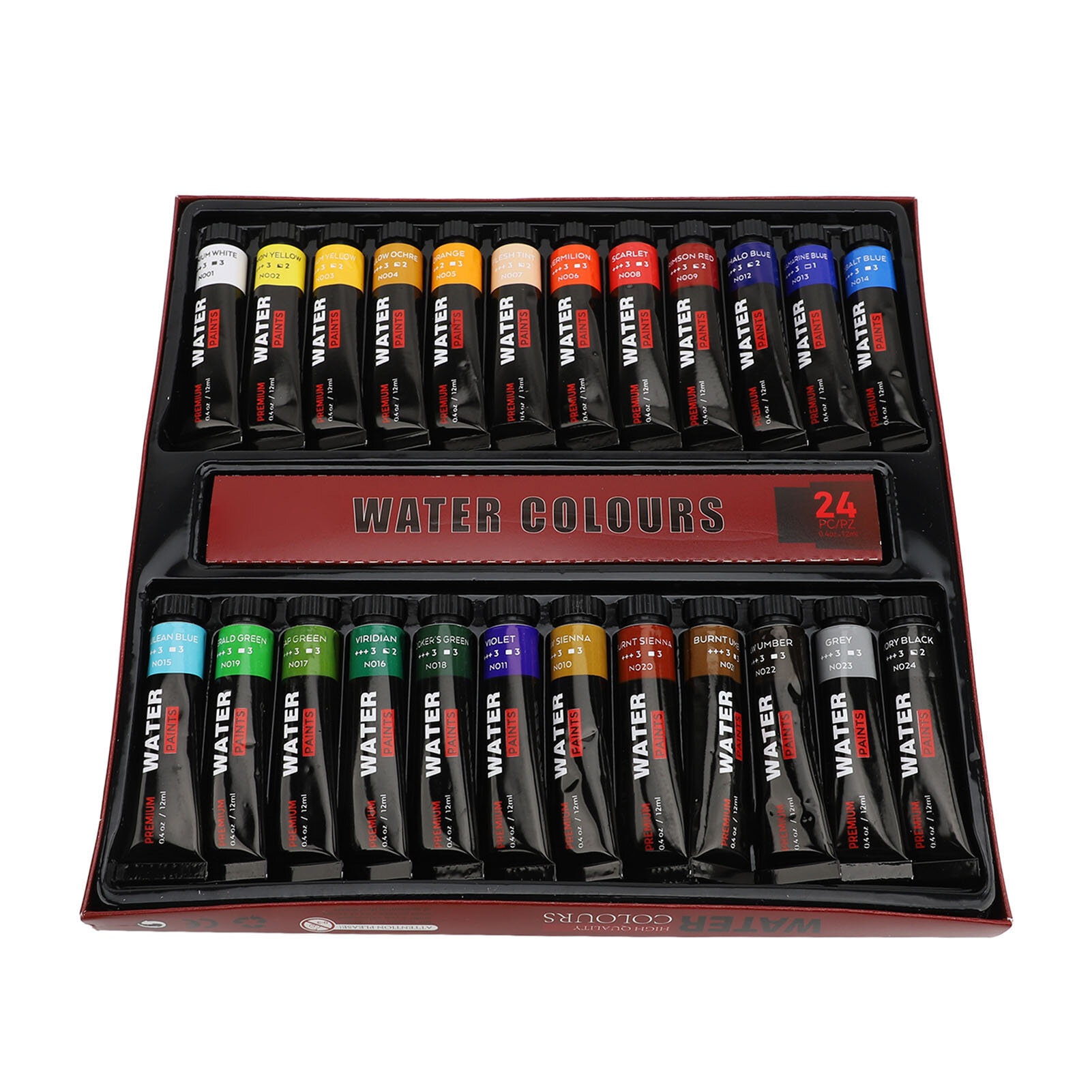 Акварельные трубки устанавливают объем 12 мл 0,4 Fl Oz Professional Water Color Paint