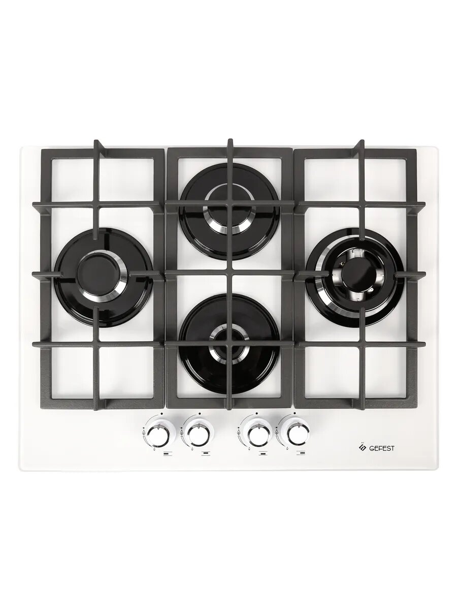 Варочная поверхность Gefest 2231-01, газовая, 4 конфорки, независимая, поворотные переключатели