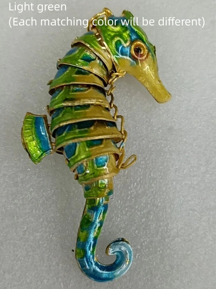 Эмалевые подвески морские коньки Only My Live Home армейский зеленый