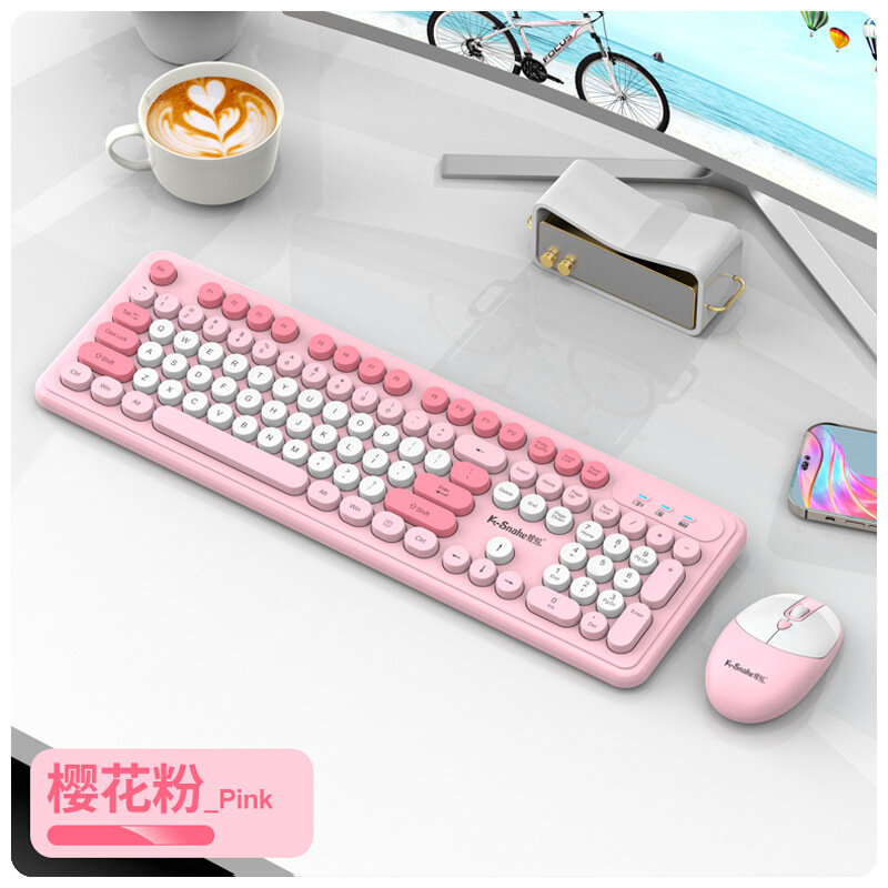 Набор проводных клавиатуры и мыши, персональный компьютер и ноутбук, пластик