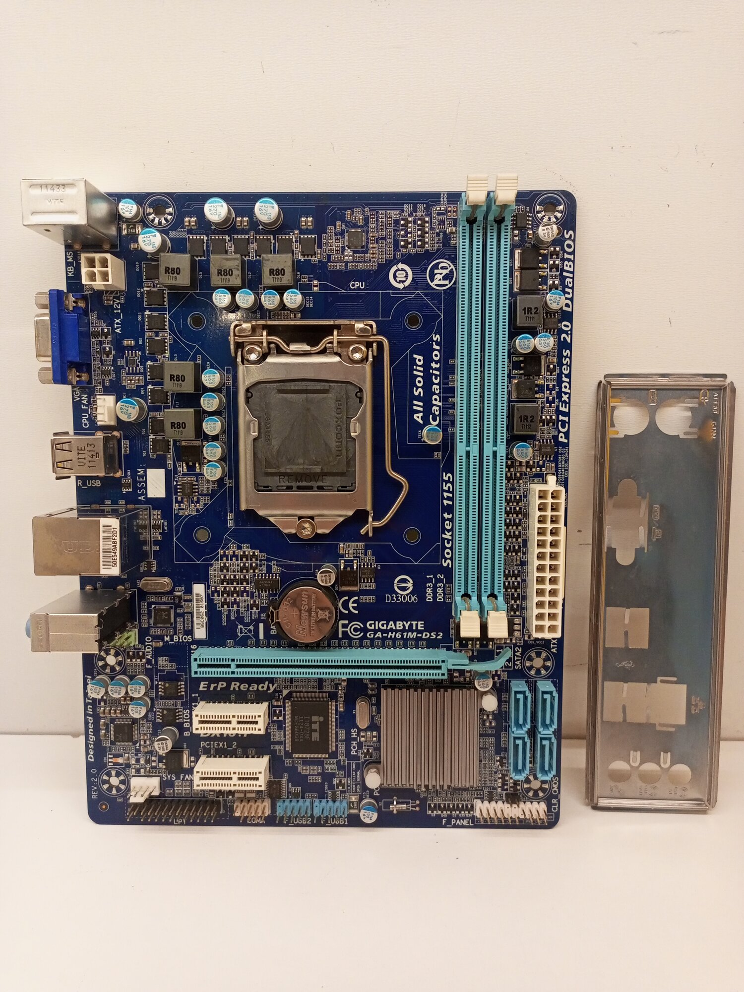 Материнская плата GIGABYTE GA-H61M-DS2 rev.2.0, mATX, LGA 1155